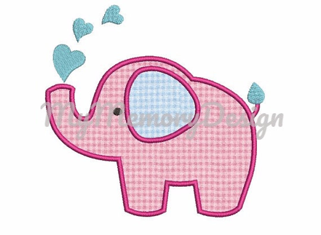 Elephant Applique Design, Baby Embroidery Design, Baby Girl, Baby Boy ...