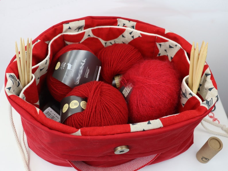 Project Bag PDF Sewing Pattern / Sewing Tutorial / Knitting Bag Pattern ...