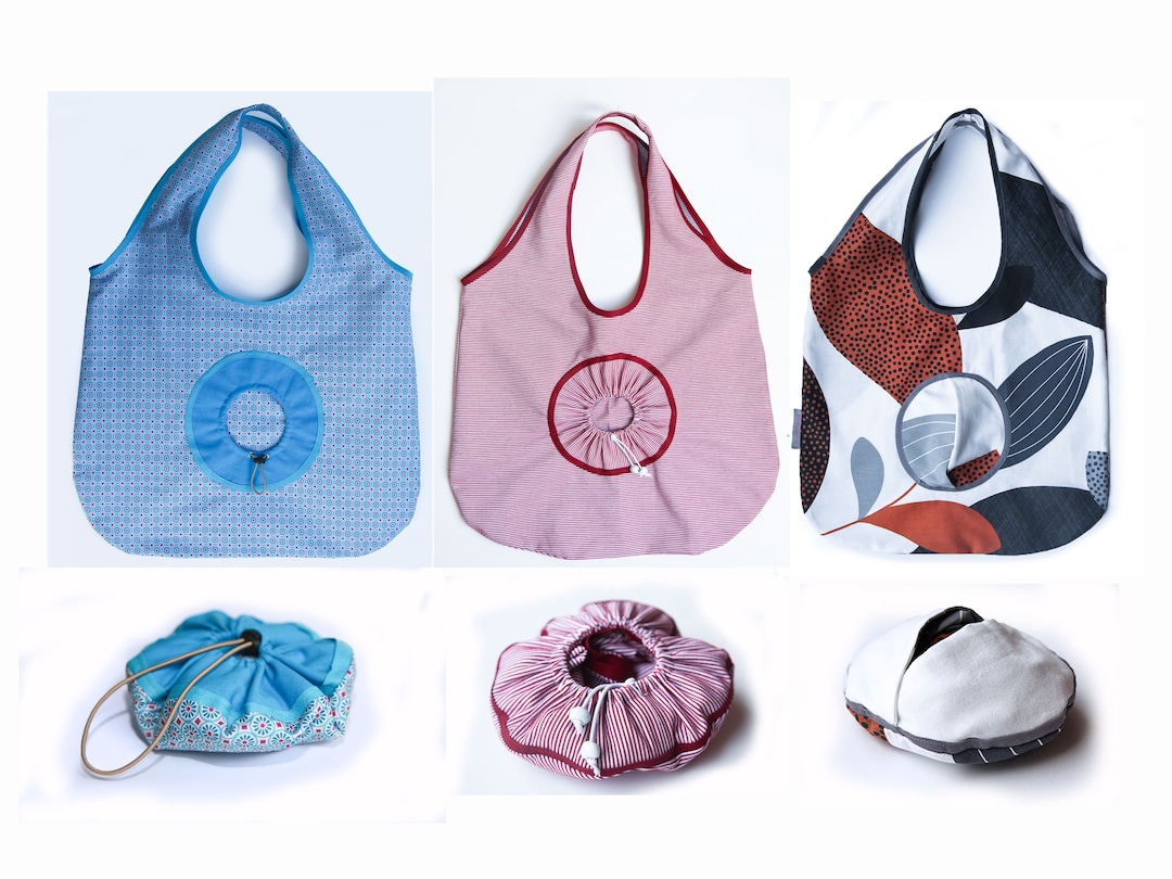 Foldable Shopping Bag PDF Sewing Pattern 3 Variations / - Etsy