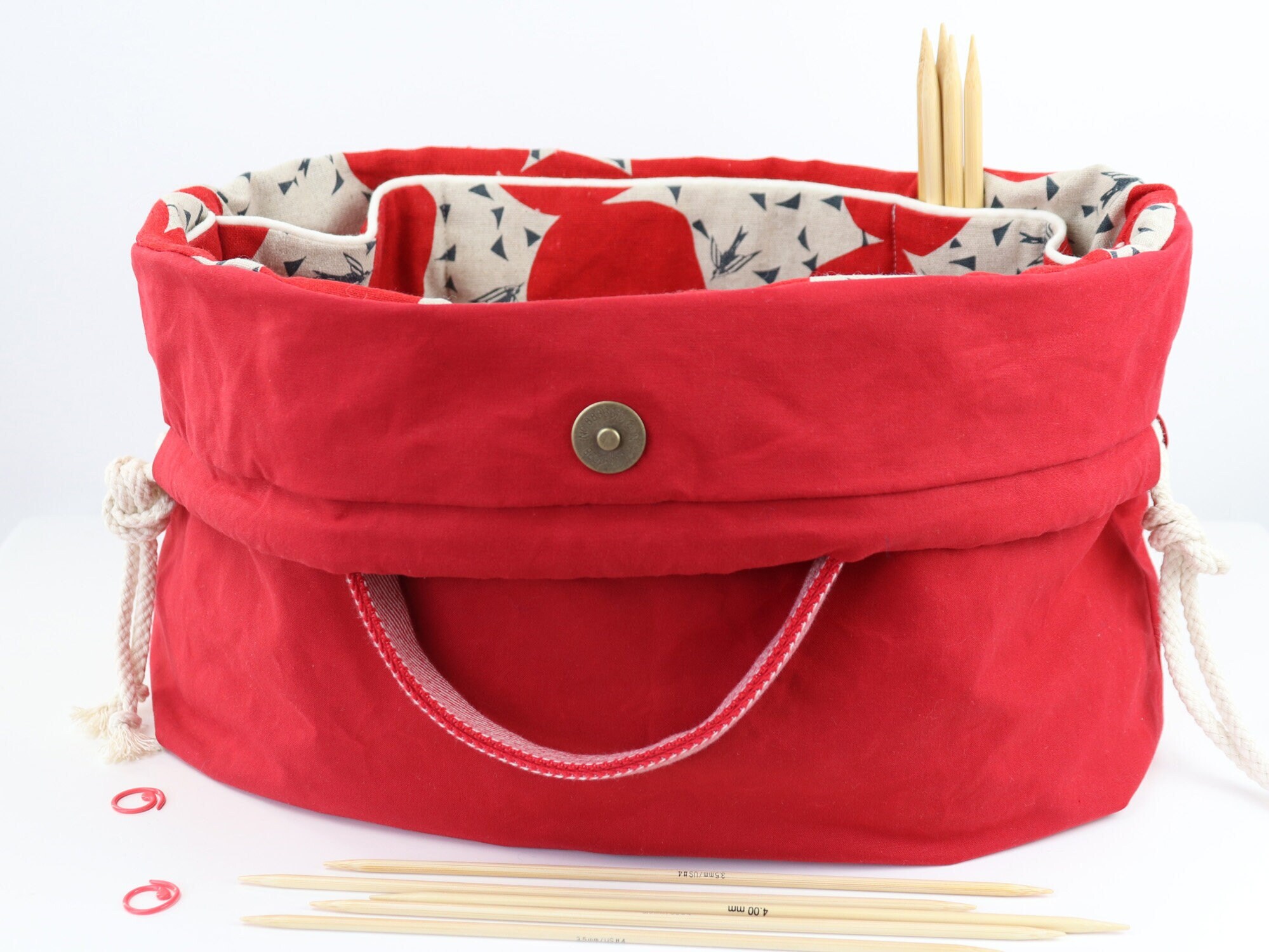 Project Bag PDF Sewing Pattern / Sewing Tutorial / Knitting Bag Pattern ...