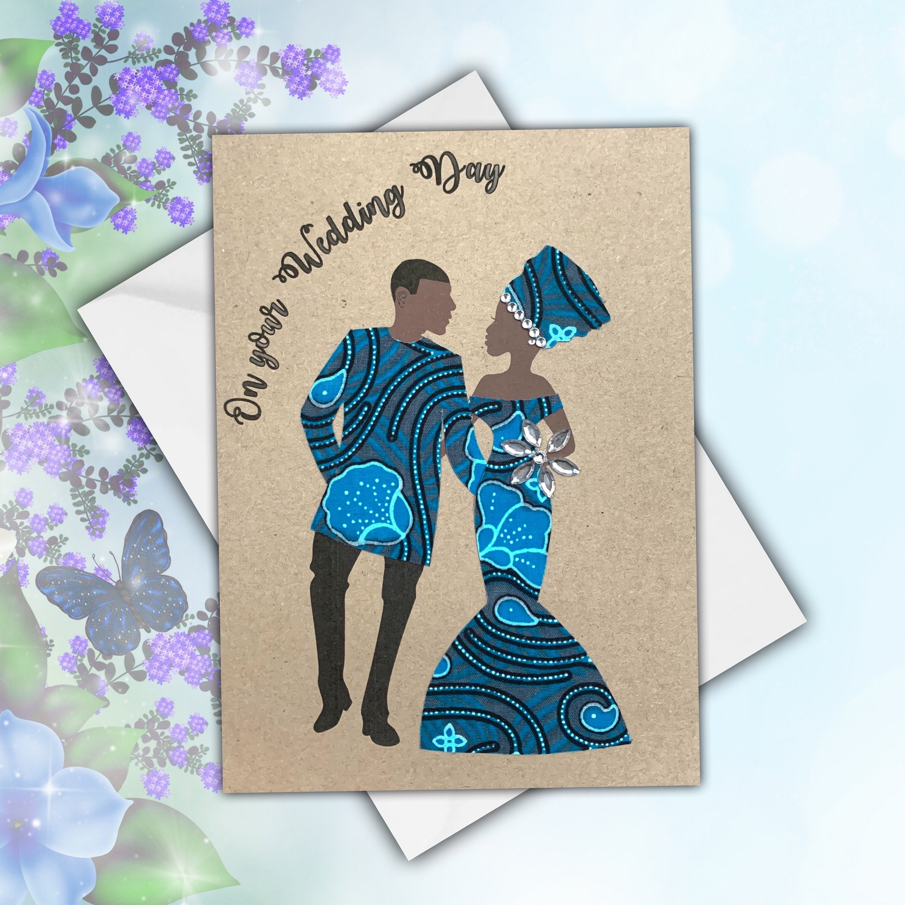 Customisable African Wedding Cards for Black Couples, NOT WHITE Bridal ...