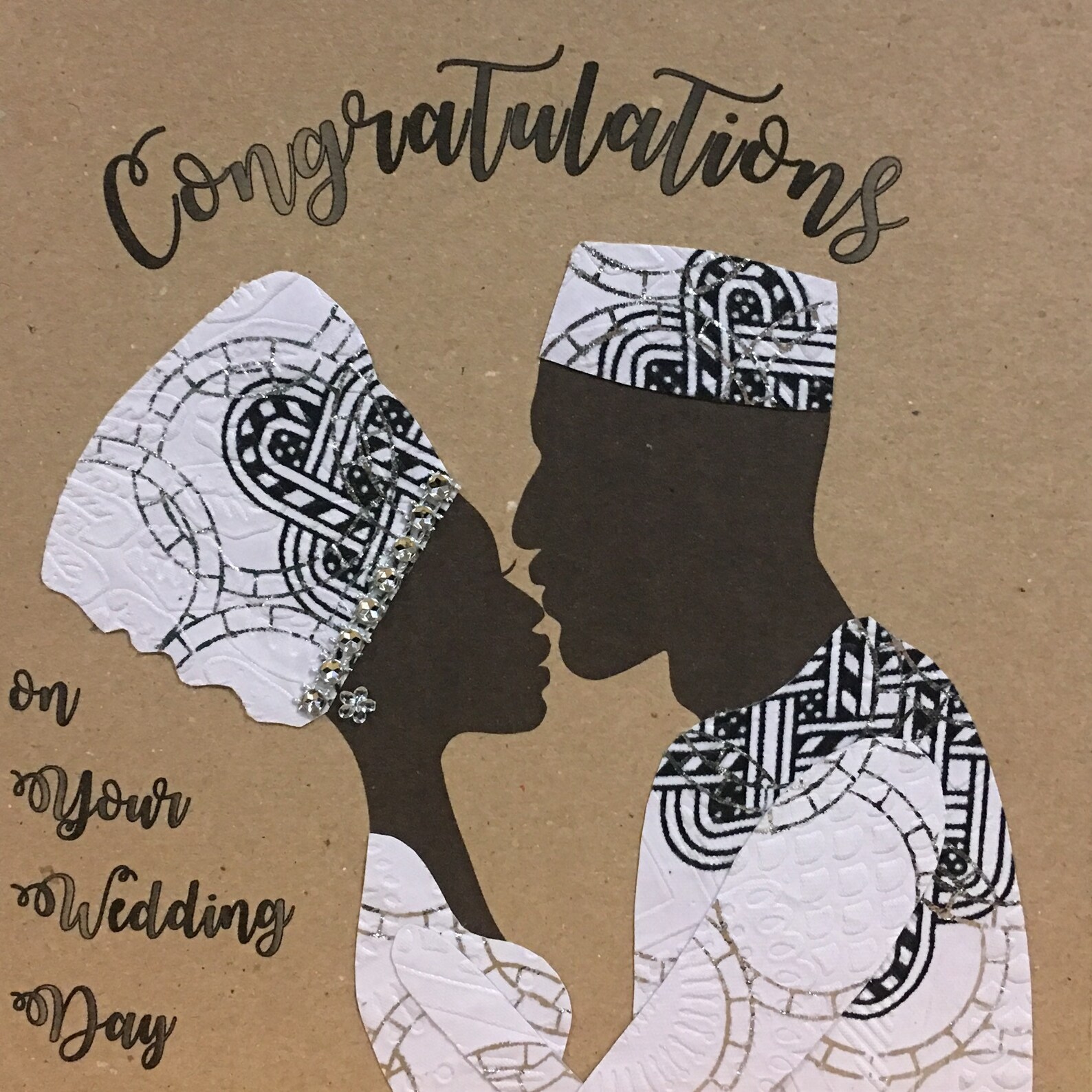 Traditional African Attire Wedding Card 9 Skin Shade Options | Etsy UK