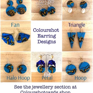 African Hoop Earrings, African Fabric Earrings, Afrocentric Earrings ...