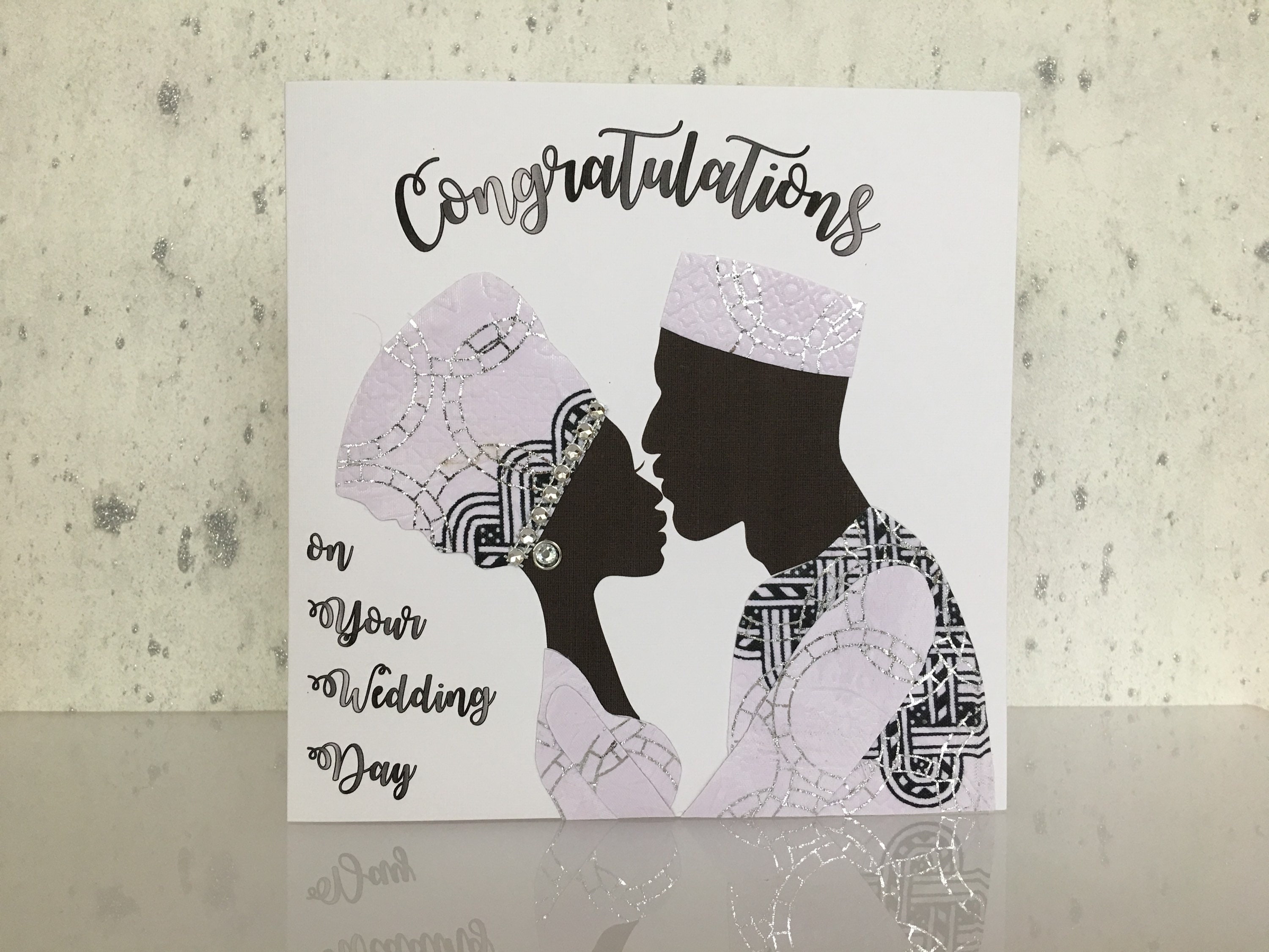 Traditional African Attire Wedding Card 9 Skin Shade Options | Etsy UK