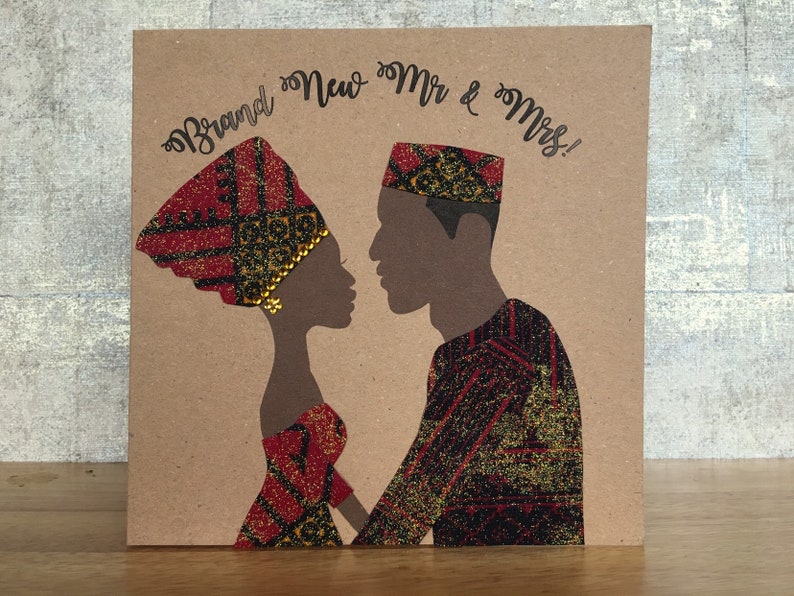 Customisable traditional African wedding card choose your | Etsy