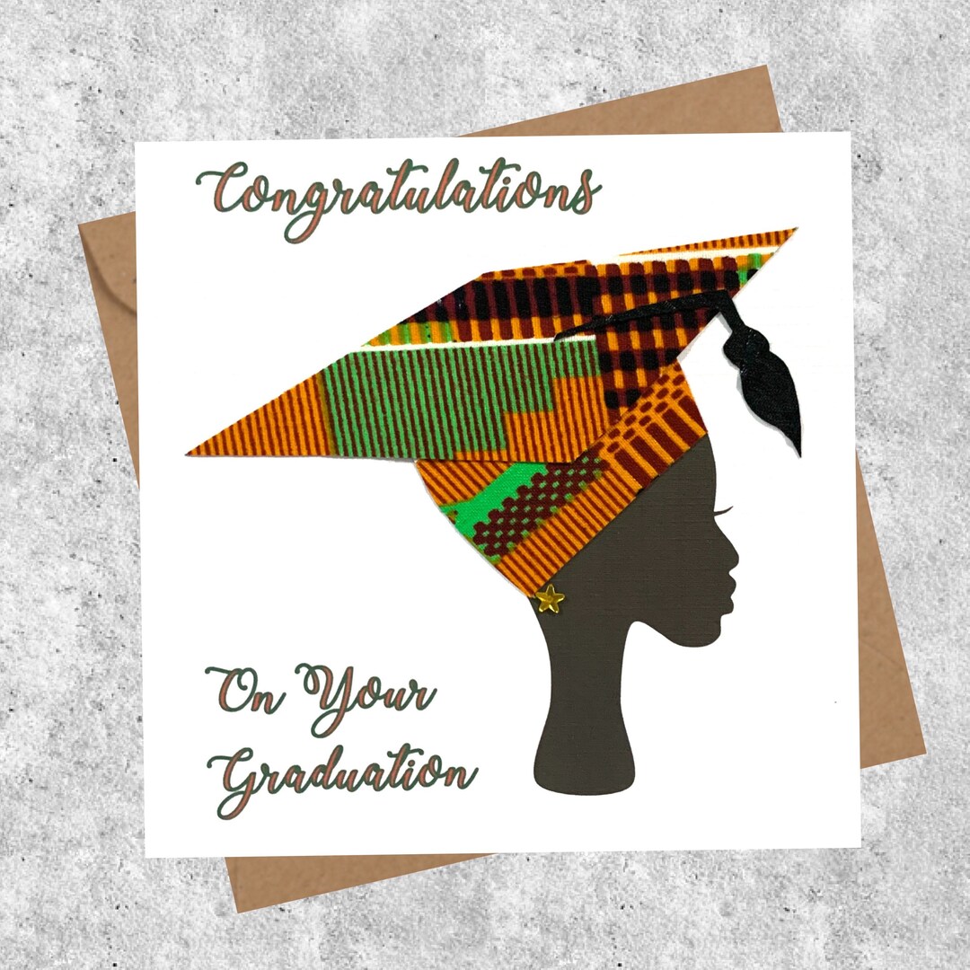 Black Woman Graduation Cards African Graduation Card African - Etsy