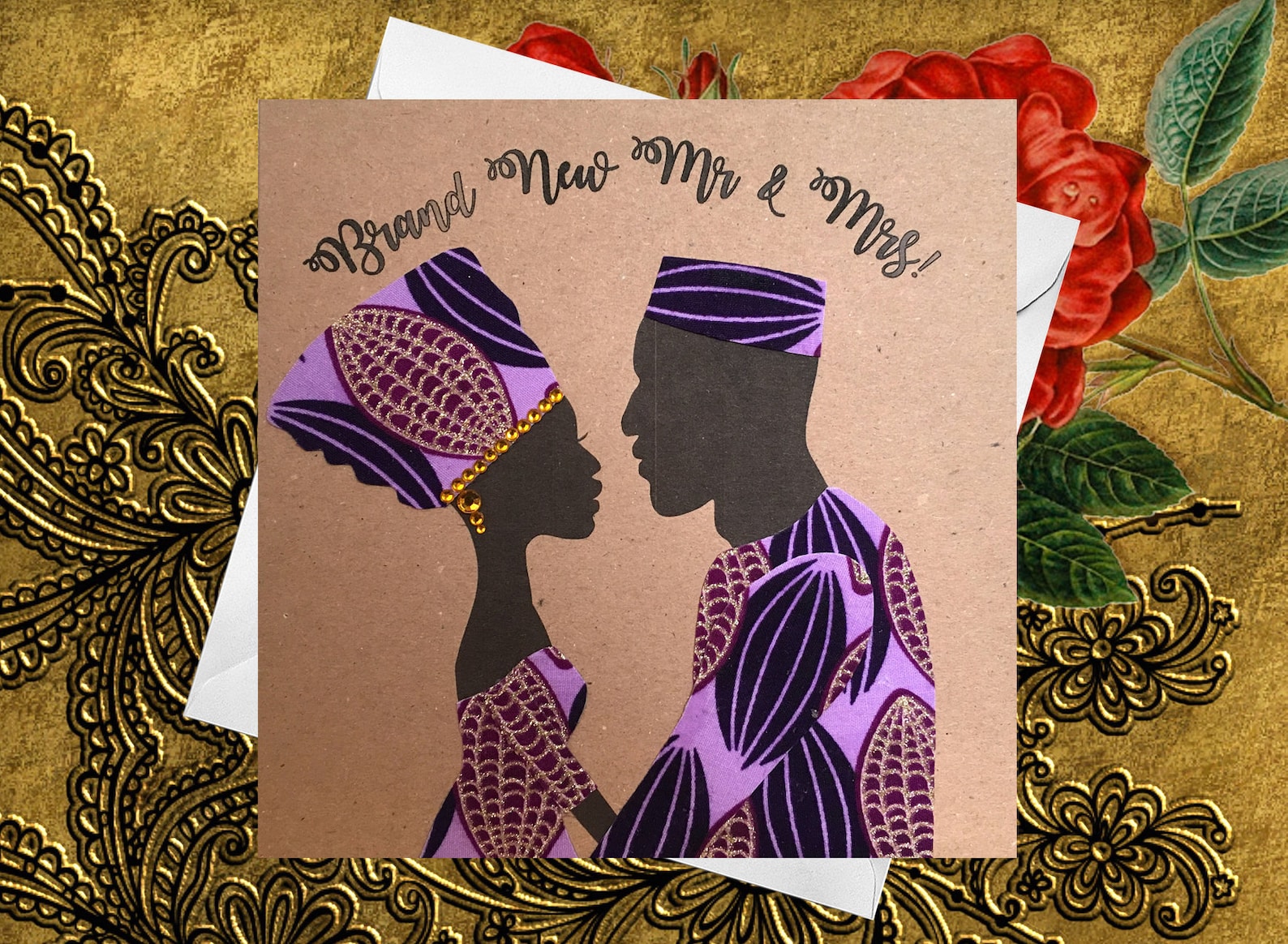 Customisable traditional African wedding card choose your | Etsy