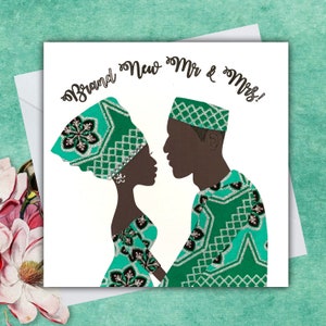 Customisable Traditional African Wedding Card, NOT WHITE Bridal Colours ...