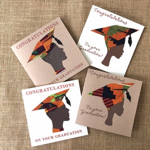 Black Woman Graduation Cards, African Graduation Card, African Fabric ...