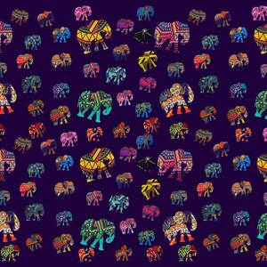 Elephant Gift Wrap Paper, Colourful Wrapping Paper, Birthday Gift Wrap ...