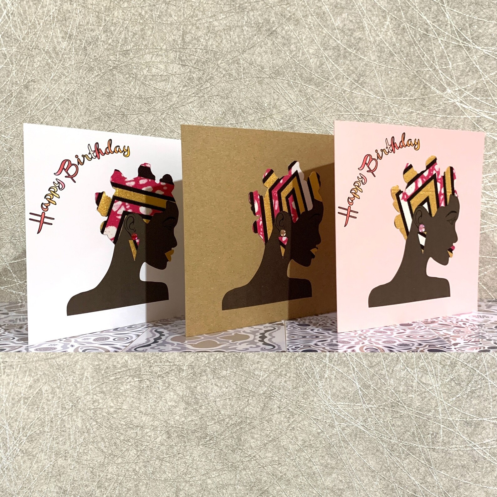 Pink Gold Bantu Knots Card Black Woman in Bantu Knots - Etsy
