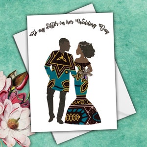 Customisable African Wedding Cards for Black Couples, NOT WHITE Bridal ...