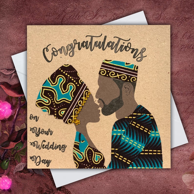 Customisable Traditional African Wedding Card NOT WHITE - Etsy