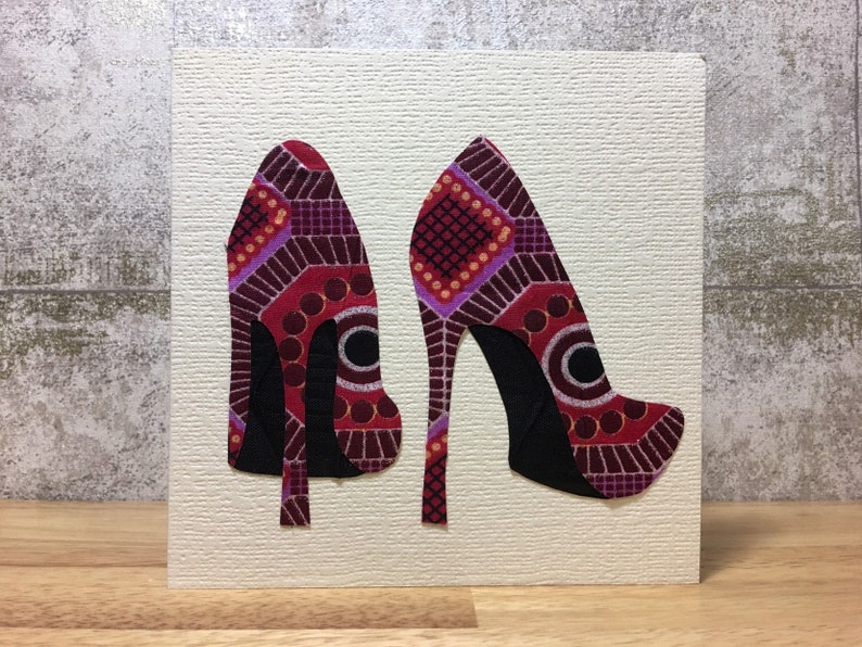 High Heel Shoe Card Shoe Birthday Card Fashonista Card High | Etsy