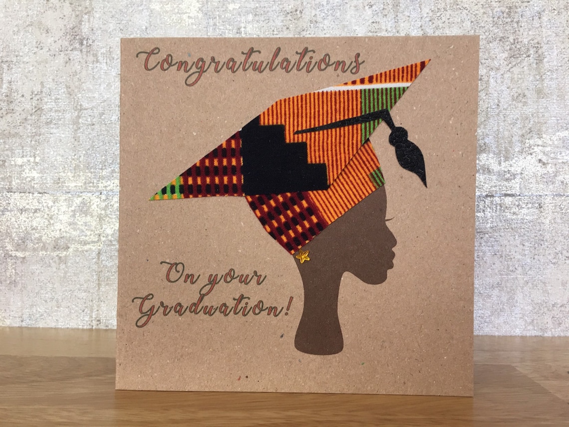 Black woman Graduation cards African graduation card African | Etsy