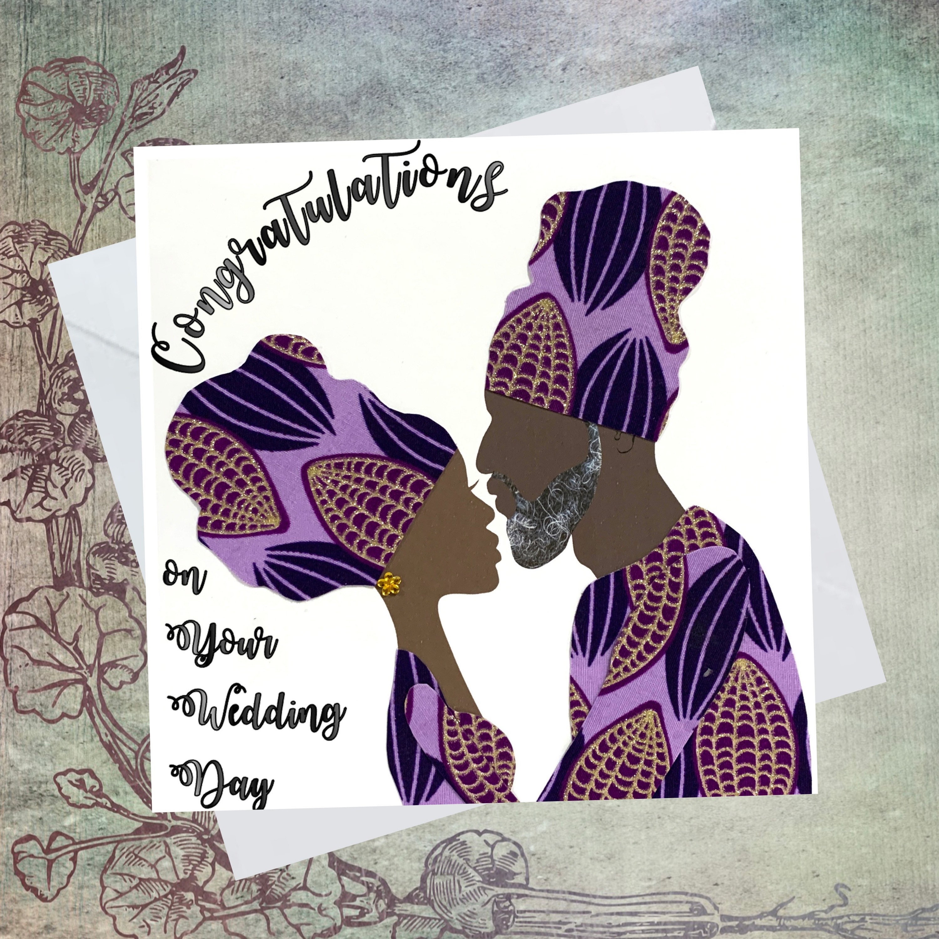 Customisable traditional African wedding card choose your | Etsy