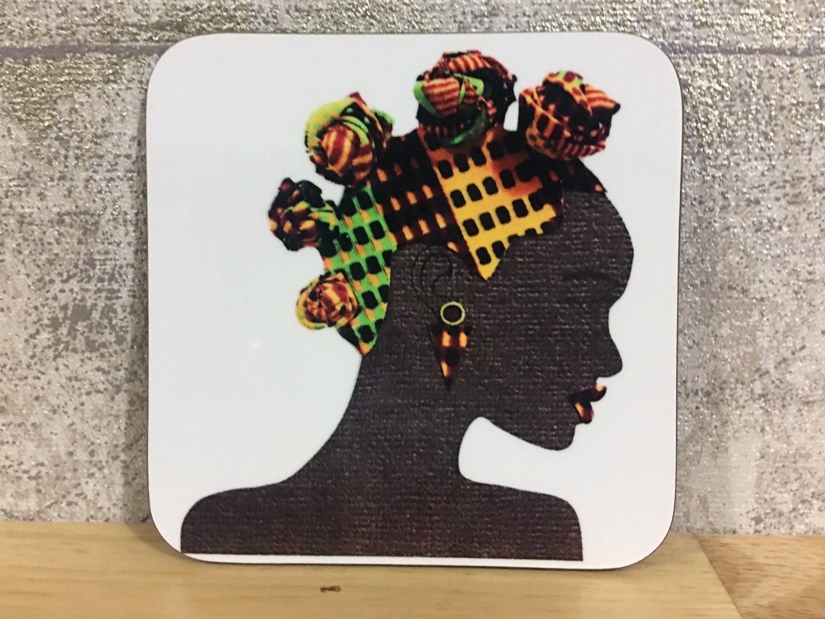 Pack of four Bantu Knot coasters African hairstyle drinks | Etsy