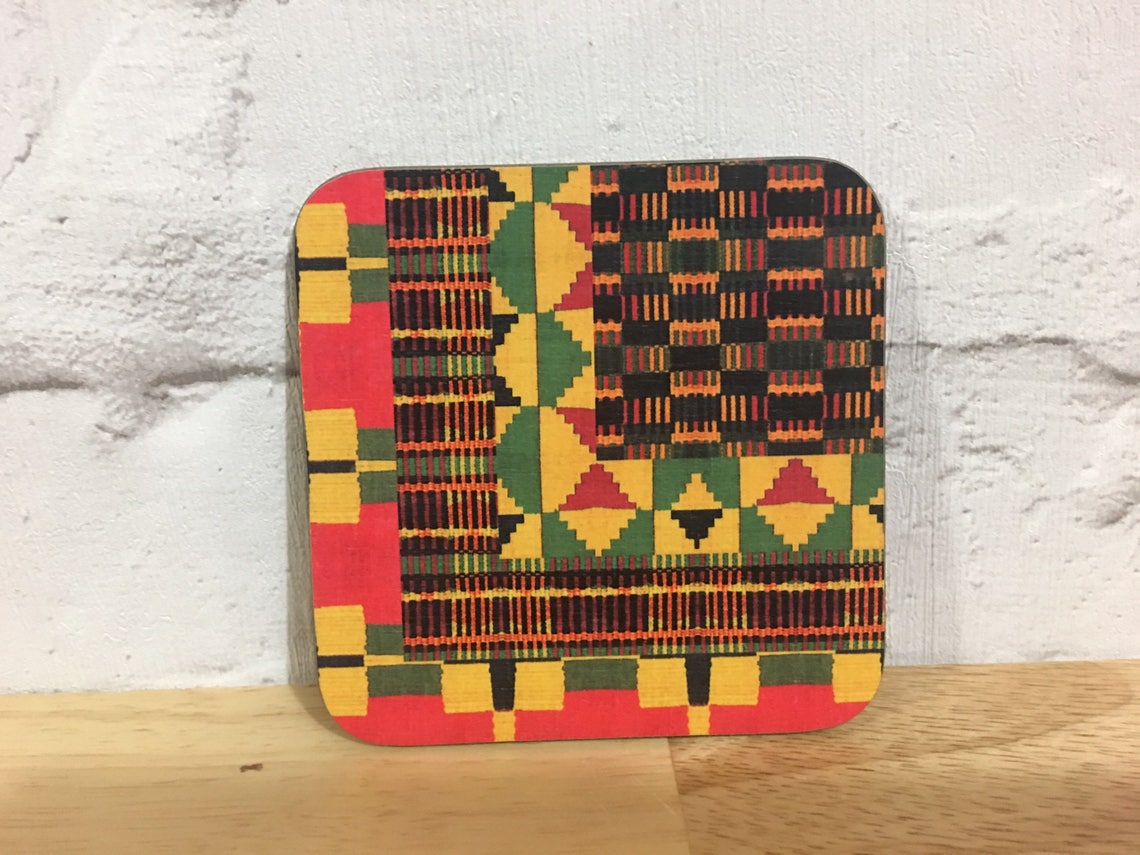 Pack of Kente Coasters 4 African Coasters Set of Coasters | Etsy
