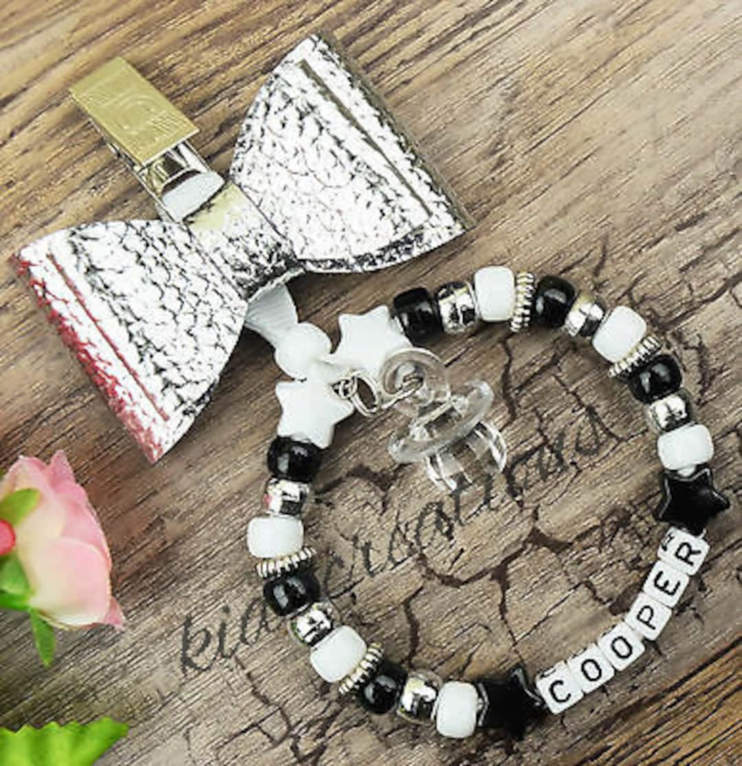 Personalised Stunning Pram Charm in Black for Baby Girls Boys Ideal ...