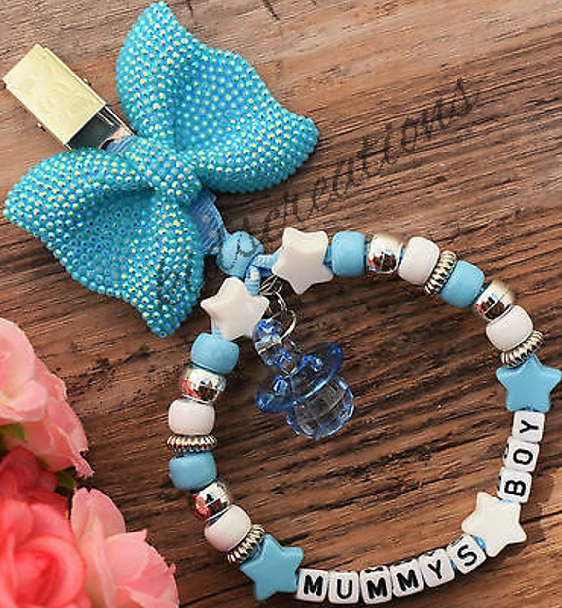 Personalised Stunning Pram Charm in Baby Blue for Baby Girls - Etsy