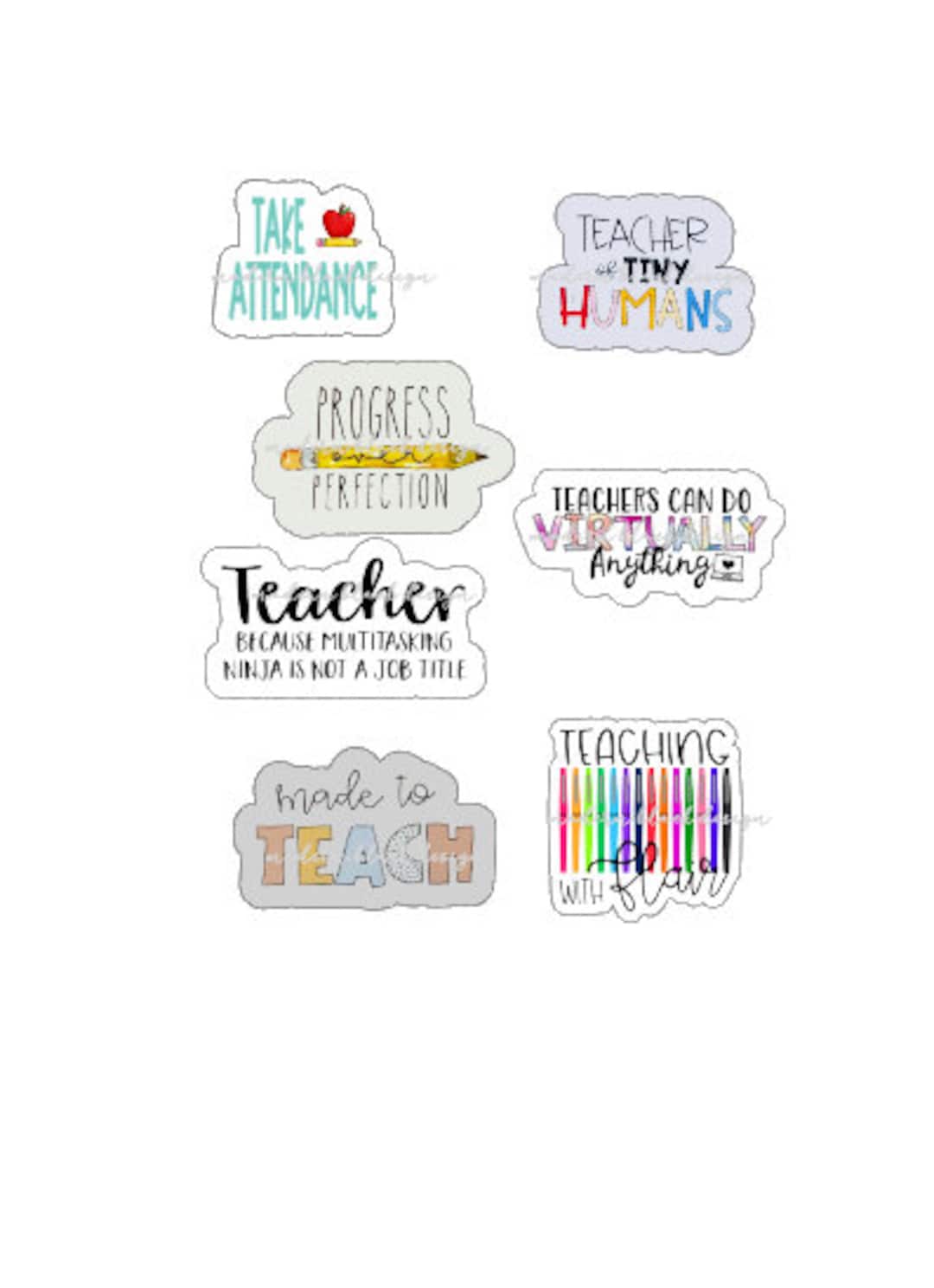 Teacher Sticker Bundle .svg File - Etsy
