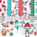 Christmas Digital Papers-christmas Clipart-woodland Animals Clip Art ...