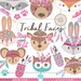 Tribal Faces Clipart-woodland Animal Faces Clipart-tribal Animal ...