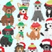Christmas Dogs|christmas Puppies Clipart|puppy Dog Clip Art|puppy Clip ...