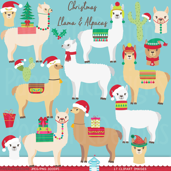 Christmas Llama - Etsy