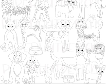 Dog coloring page | Etsy