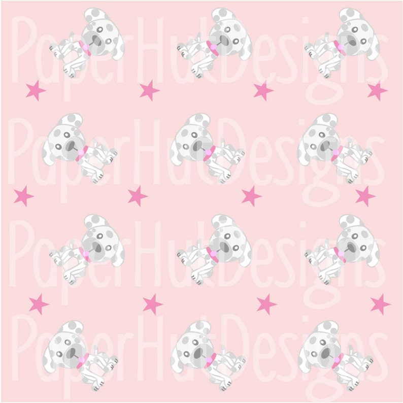 Puppy Dog Digital Papers-Paws-Stars. Personal or Commercial | Etsy