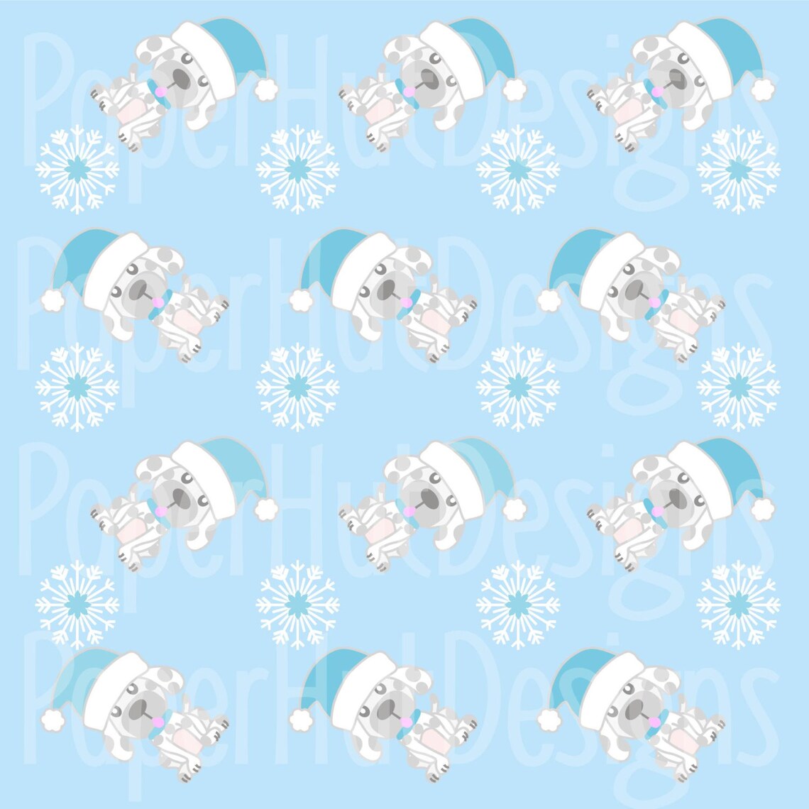 Christmas Dog Clipart and Digital Paperschristmas Dog Clip | Etsy