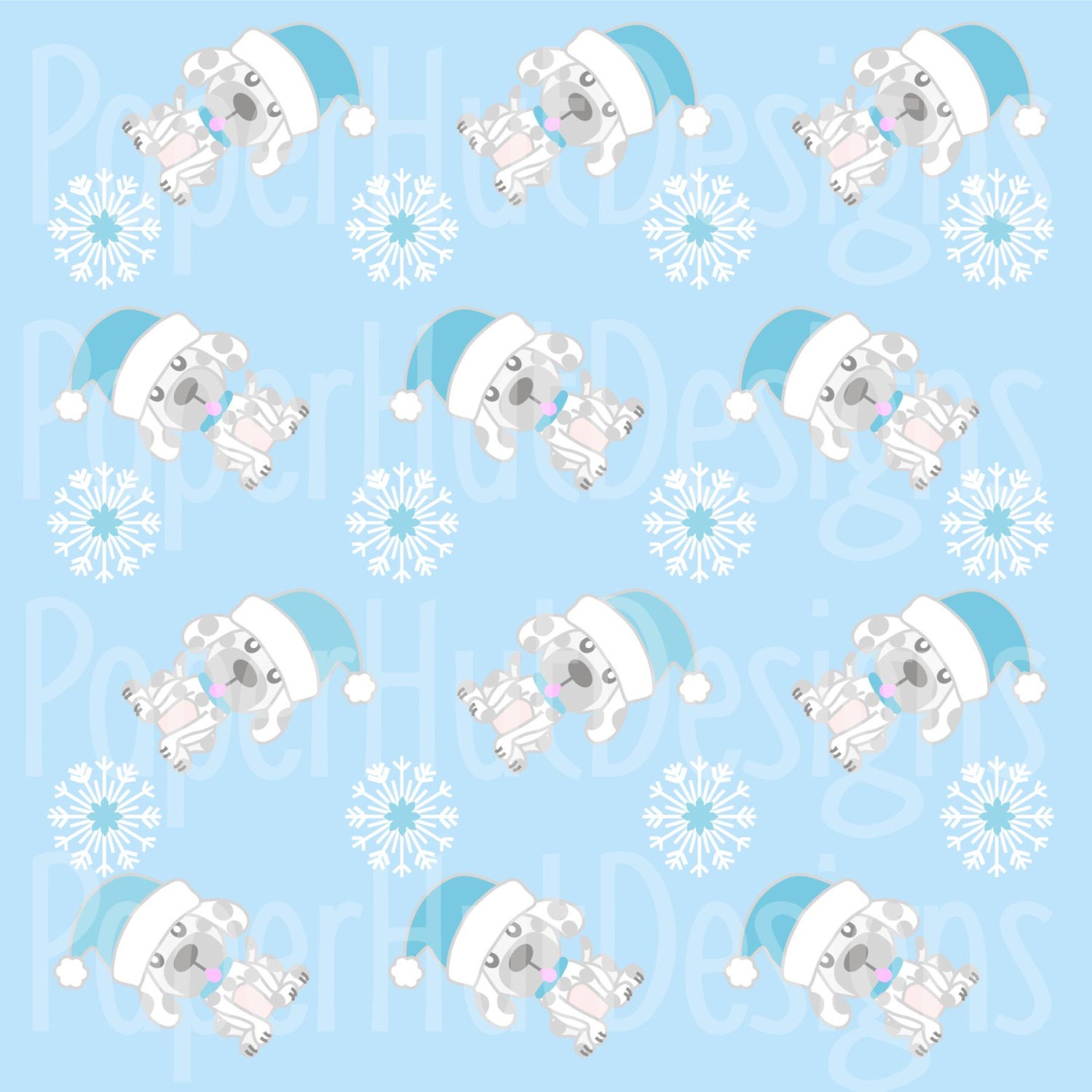 Christmas Dog Clipart and Digital Paperschristmas Dog Clip | Etsy