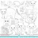 Woodland Animals Digital Stamps|forest Animals Digital Stamps|woodland ...