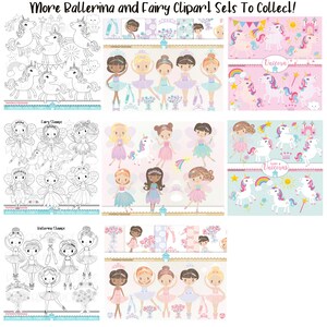 Ballerina Clipart-ballet Clipart-ballerina Clip Art & Digital Paper Set ...