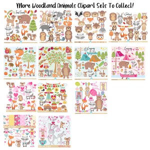 Woodland Animal Faces Clipart-forest Animal Faces Clip Art- Animal ...