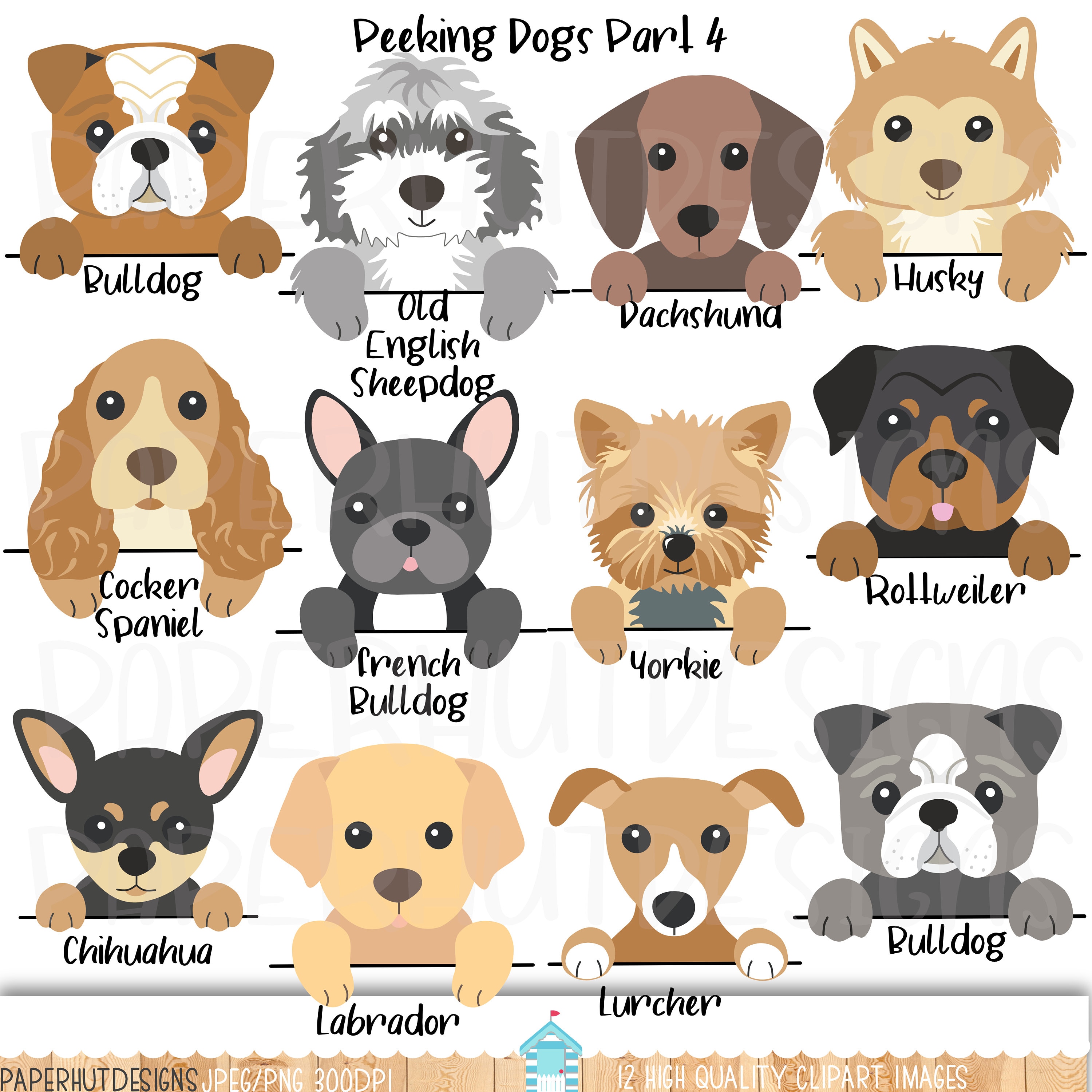 Peeking Dog Clipart Part 4peeping Dog Clipartpuppy Clip - Etsy Canada