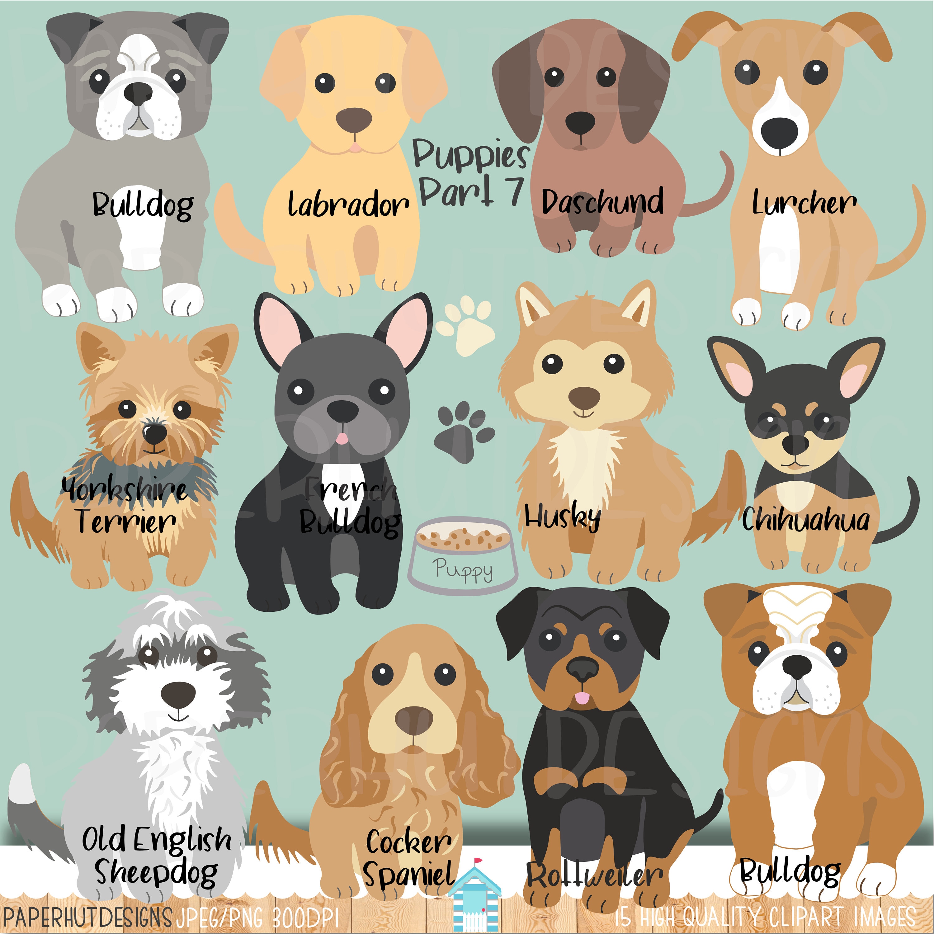 Puppy Dog Clipartpuppiesdog Clip Artpuppy Clip Artpuppy - Etsy