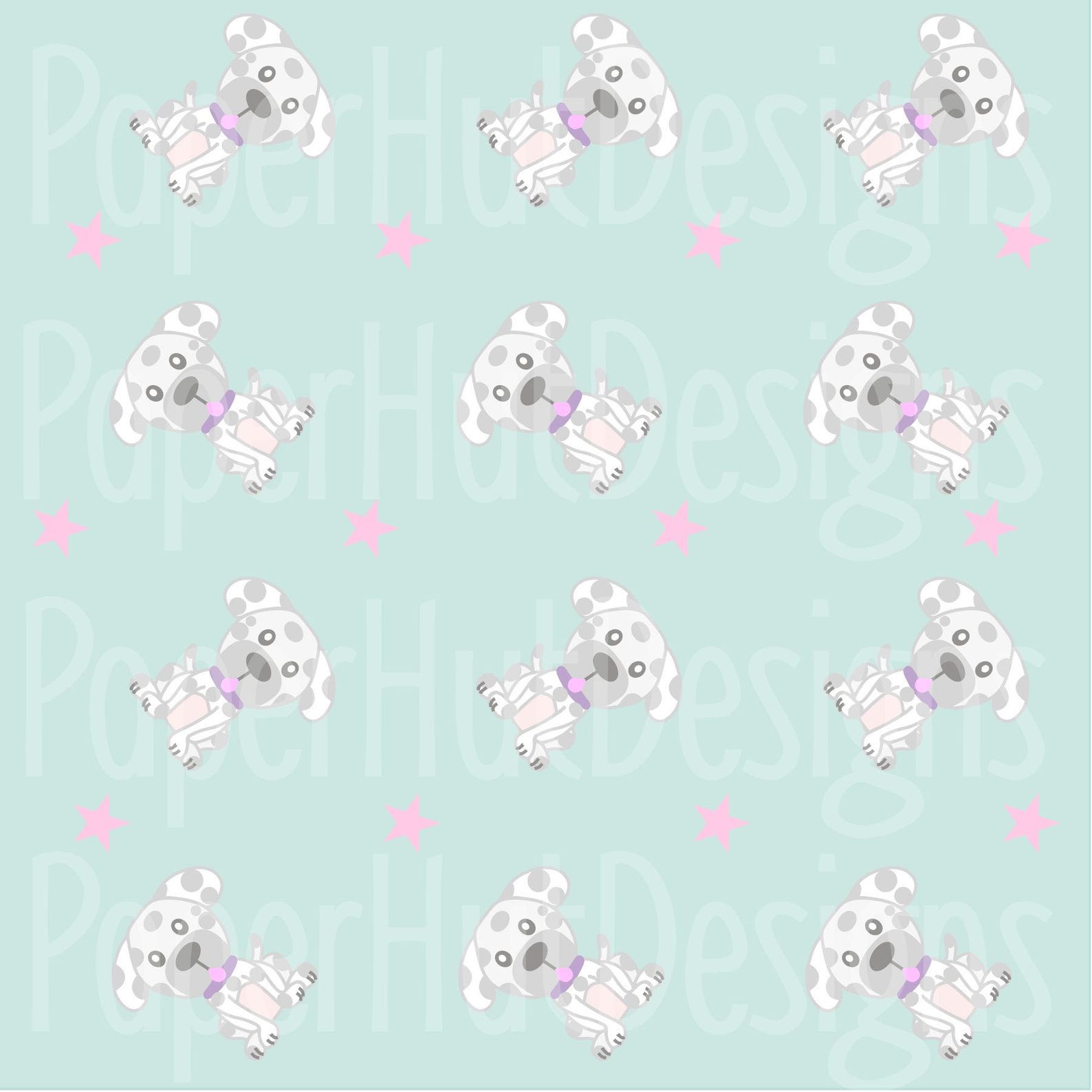 Cute Puppy Dog Digital Papers-puppy Paws-stars-hearts-personal | Etsy UK