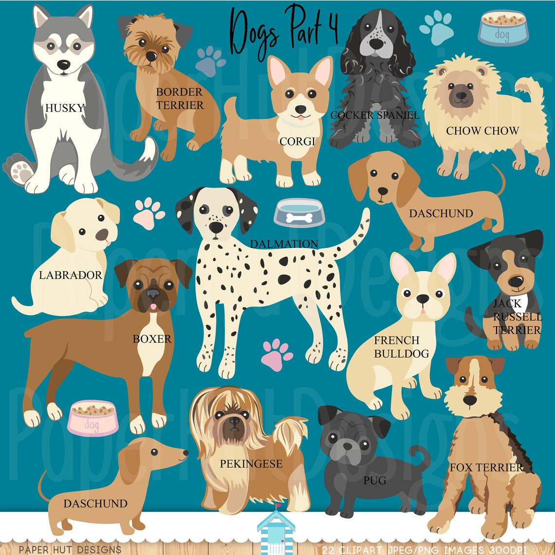 Dog Clipart-puppy Dog Clip Art-dogs Clipart-corgi-jack Russell - Etsy