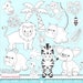 Jungle Animals Digital Stamps-safari Stamps-jungle Clip Art-zoo Animal ...