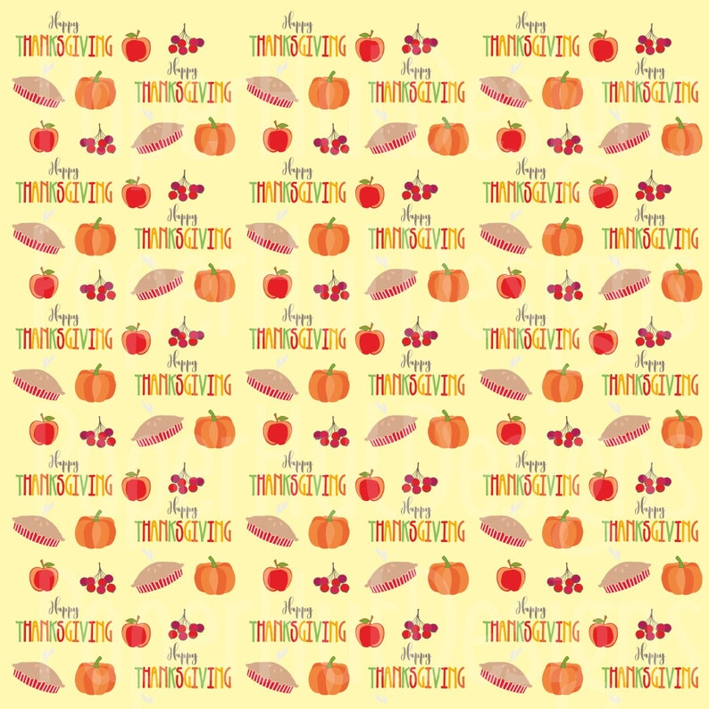 Thanksgiving Clipart and Digital Papers Set: Digital Download - Etsy