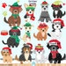 Christmas Dogs|christmas Puppies Clipart|puppy Dog Clip Art|puppy Clip ...