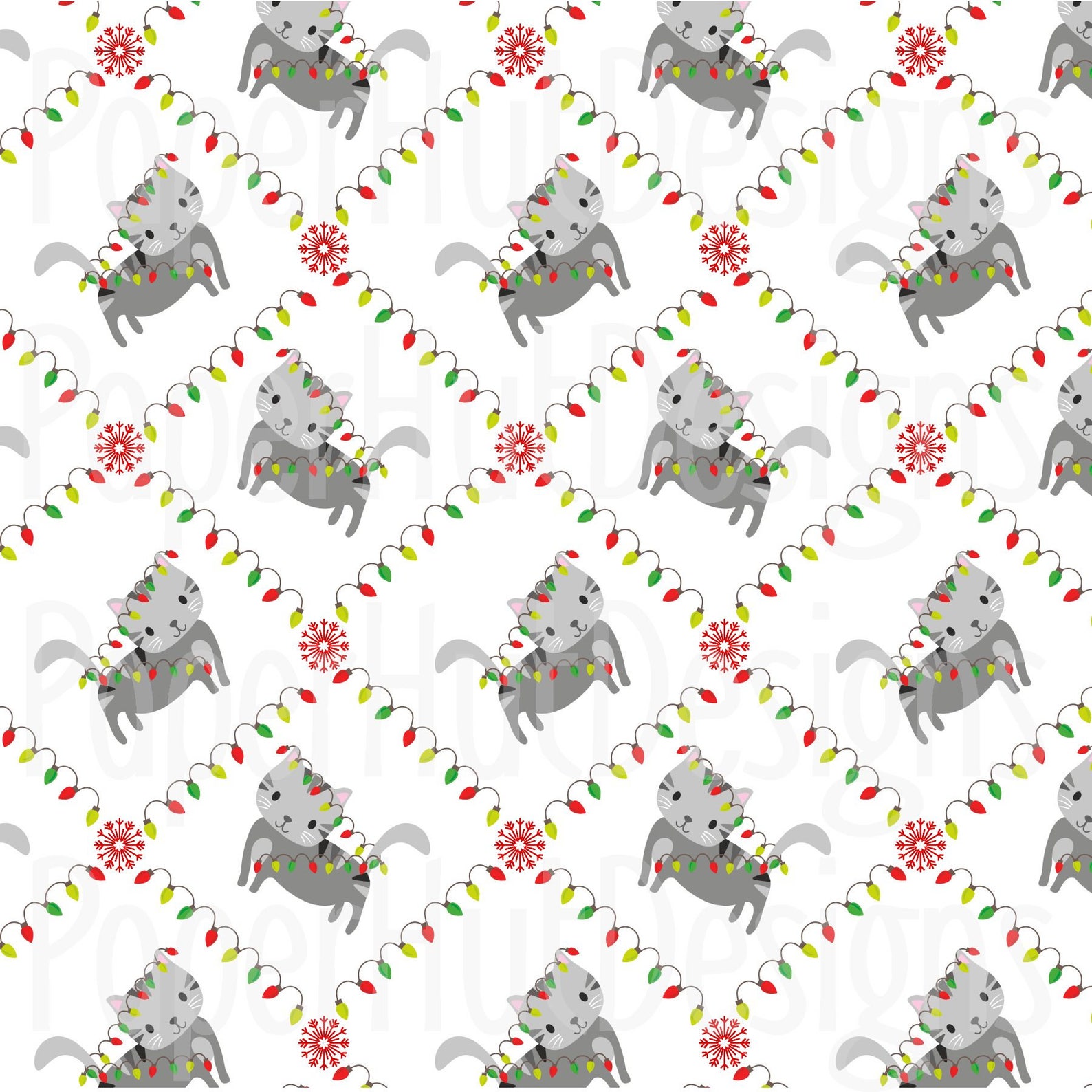 Christmas Cat Digital Papers-christmas Digital Paper - Etsy UK