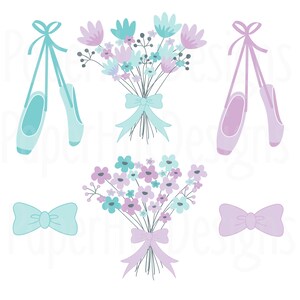 Ballerina Clipart-ballet Clipart-ballerina Clip Art & Digital Paper Set ...