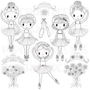 Ballerina Clipart Digital Stamps|ballet Clipart|ballerina Clip Art ...