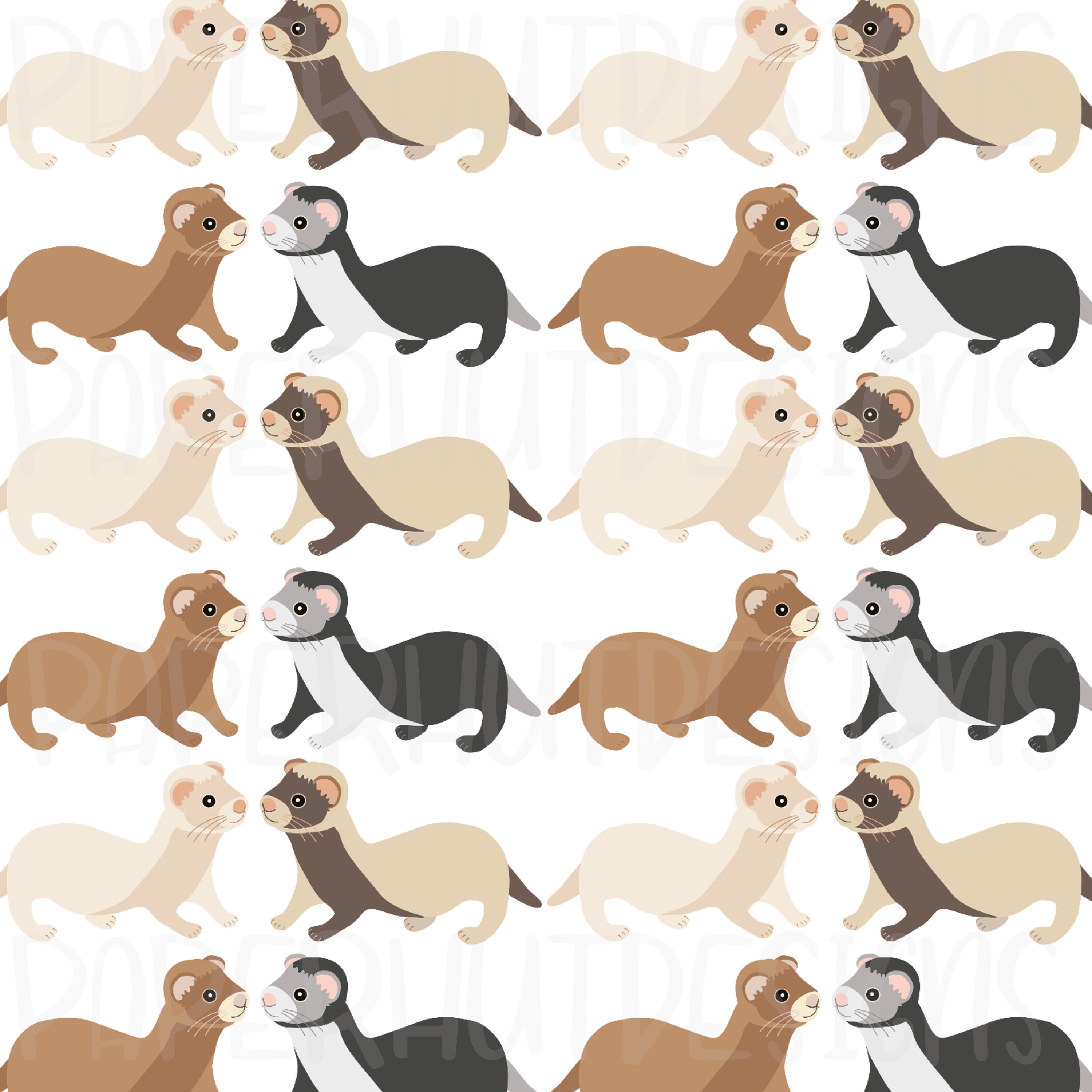 Ferret Pattern Digital Instant Download |digital Ferret Pattern for ...