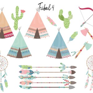 Tribal Clipart Bundle-tribal Boho Clip Art -american Indian-navajo ...