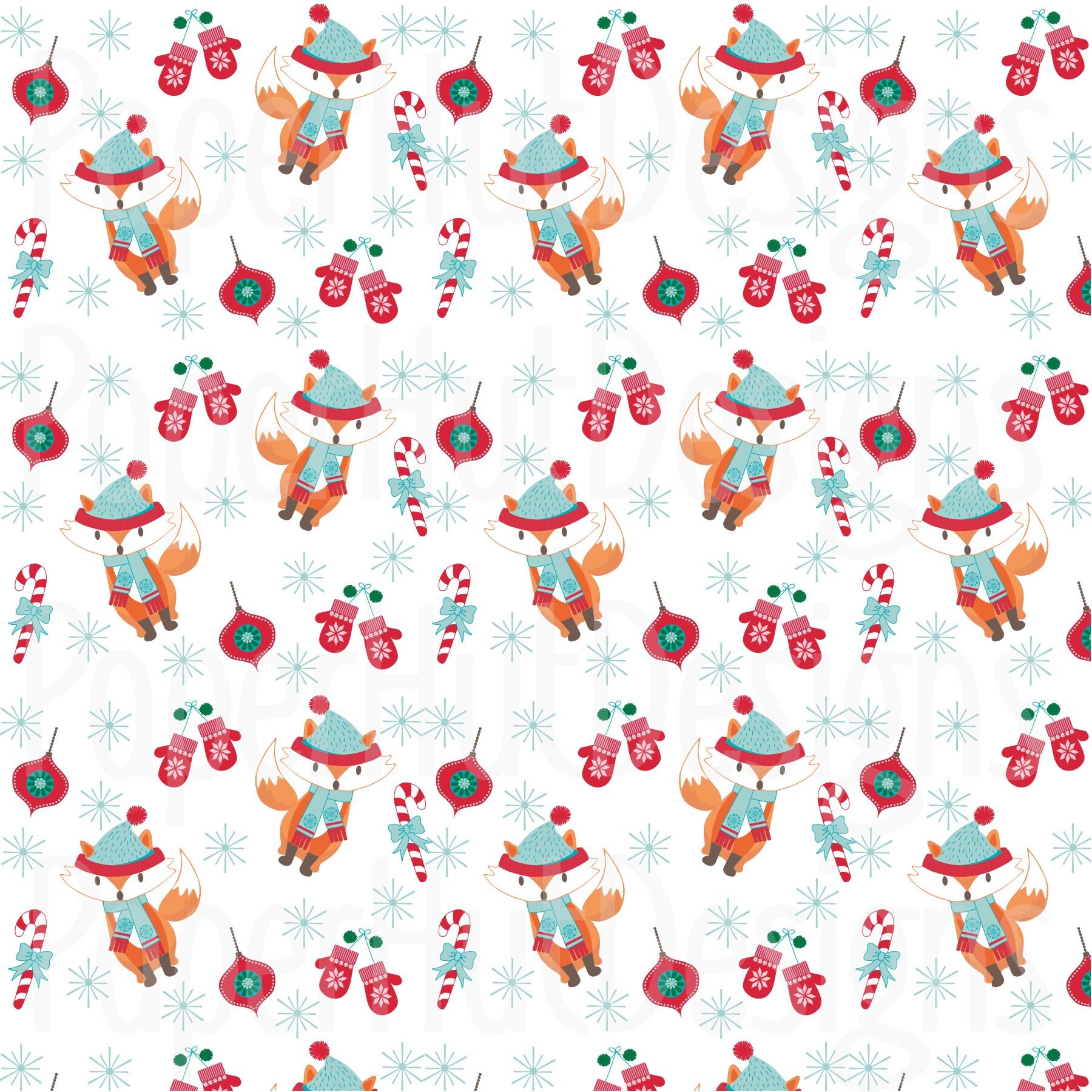 Christmas Digital Papers-christmas Clipart-woodland Animals - Etsy UK