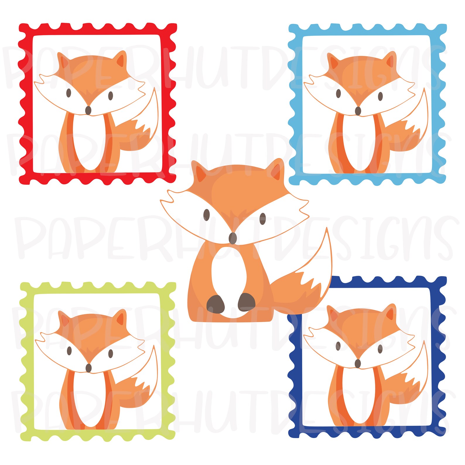 Woodland Animals Stamps Clipart-forest Animals Clip Art-animal - Etsy UK